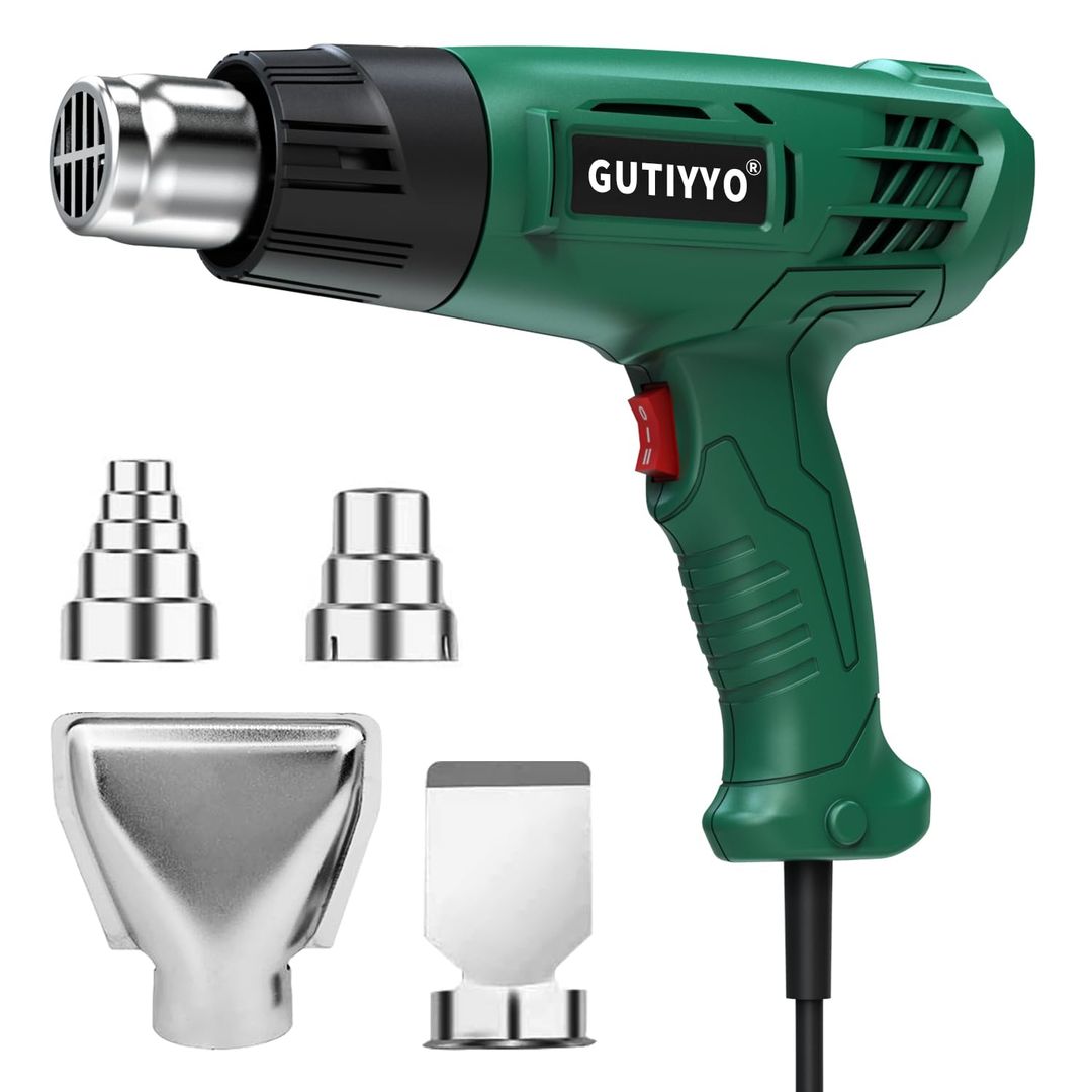 Heat Gun, Professional Hot Air Gun Kit Dual Temperature Settings 300 ...